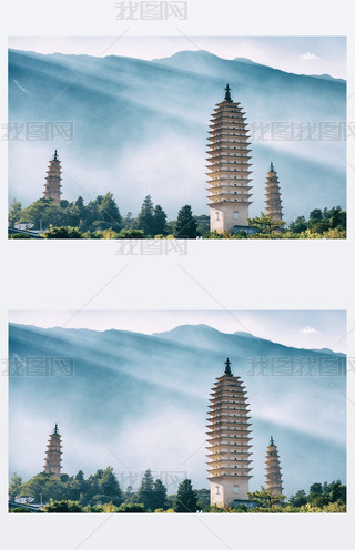 崇圣寺三塔的外形专题模板 崇圣寺三塔的外形图片素材下载 我图网