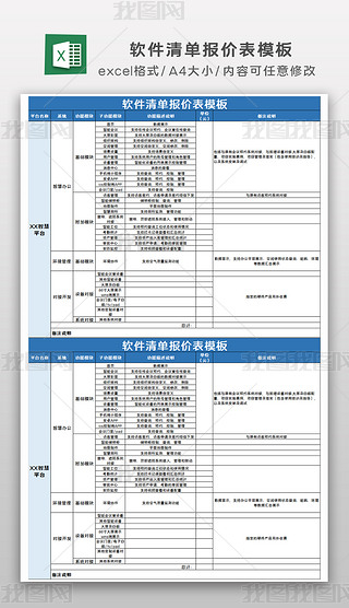 软件功能清单模板专题模板 软件功能清单模板图片素材下载 我图网