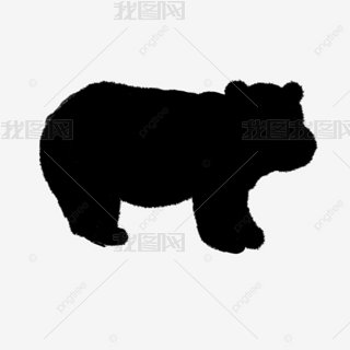黑熊剪影专题模板 黑熊剪影图片素材下载 我图网