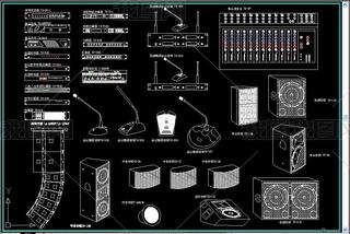 音响器材cad专题模板-音响器材cad图片素材下载-我图网