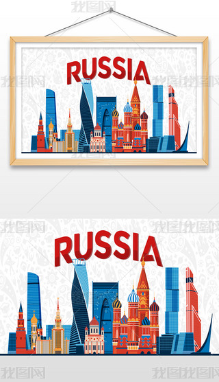 手绘俄罗斯建筑专题模板-手绘俄罗斯建筑图片素材下载-我图网