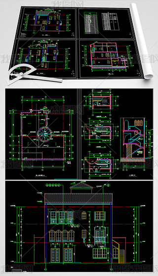 住宅楼CAD室内设计cad专题模板-住宅楼CAD室内设计cad图片素材下载-我图网