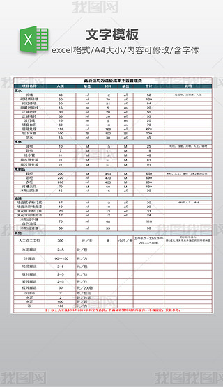 项目明细表格模板下载专题模板-项目明细表格模板下载图片素材下载-我图网