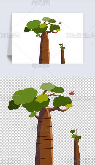 猴面包树图手绘专题模板-猴面包树图手绘图片素材下载-我图网