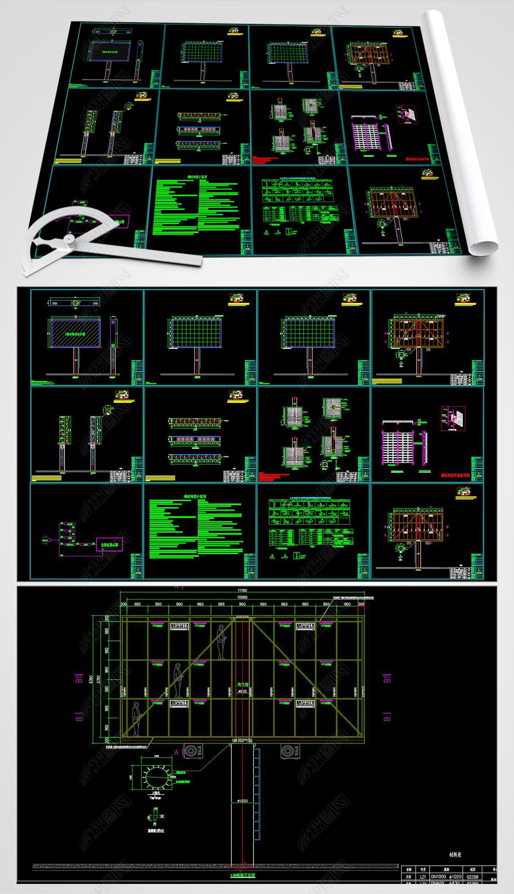 户外LED显示屏CAD设计图纸下载-编号23758735-{$className}-我图网