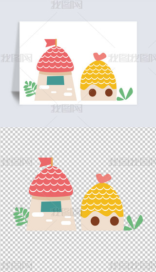 PPT房子图形专题模板-PPT房子图形图片素材下载-我图网