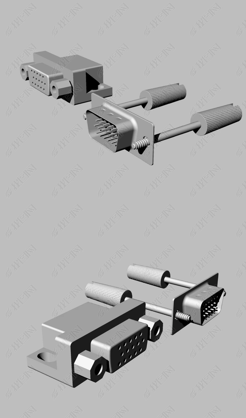 VGA接口3D模型3D素材下载 - 编号23941396 - 我图网3D模型库