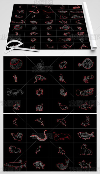 海洋 CAD专题模板-海洋 CAD图片素材下载-我图网