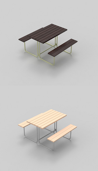 桌椅组合犀牛3D模型