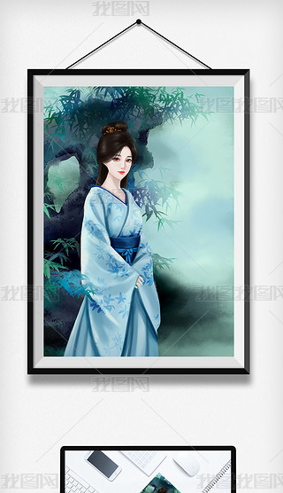 古风蓝色衣服专题模板-古风蓝色衣服图片素材下载-我图网