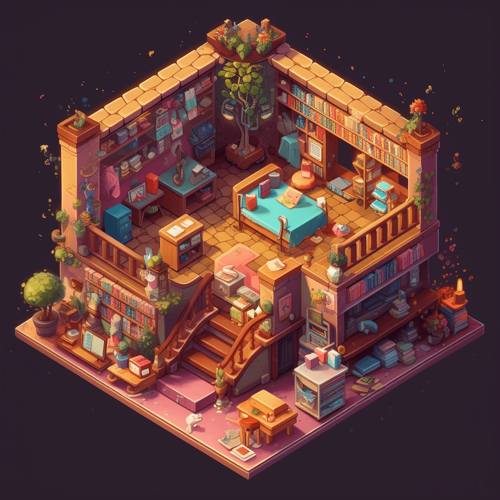 AIGC卡通休闲游戏场景界面C4D立体3D图下载-编号30171394--我图网