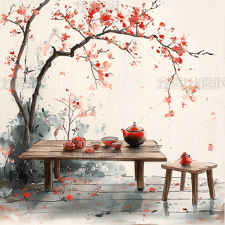 美食水墨专题模板-美食水墨图片素材下载-我图网