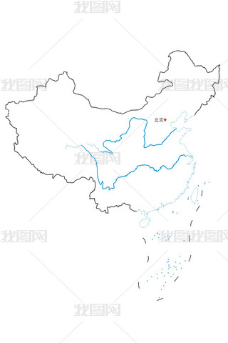 中国地图空白地图专题模板-中国地图空白地图图片素材下载-我图网
